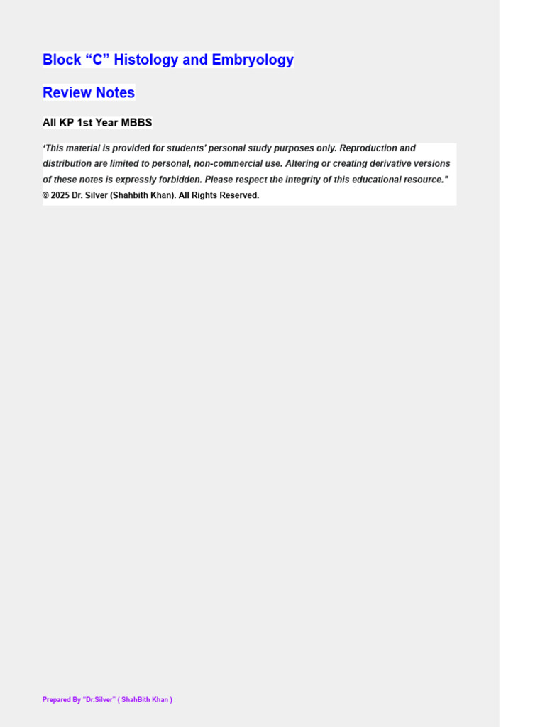 Block '_C_ Histo + Embryo Review | PDF | Congenital Heart Defect ...
