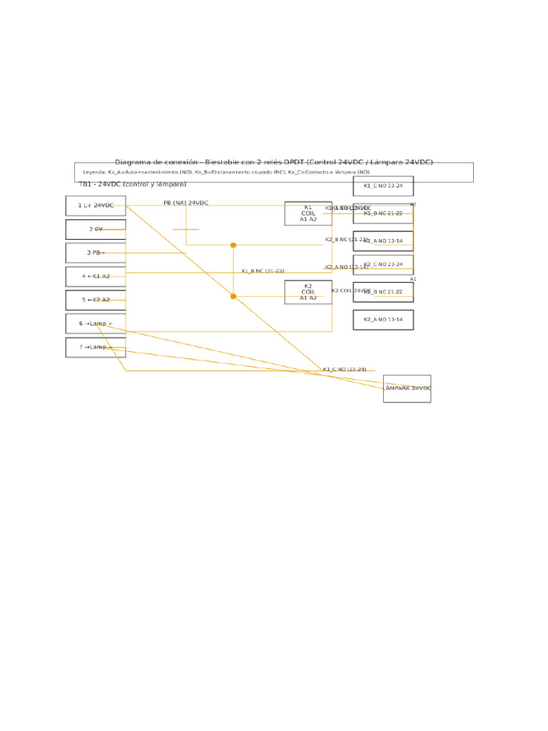 Diagrama Conexion Biestable 24VDC Total | PDF