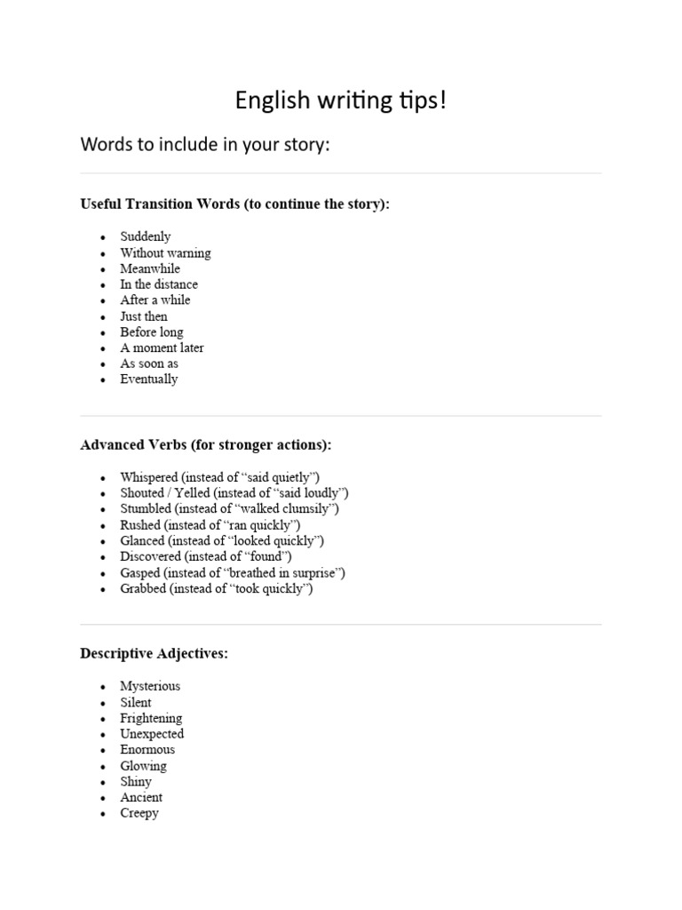 Essential English Writing Tips | PDF