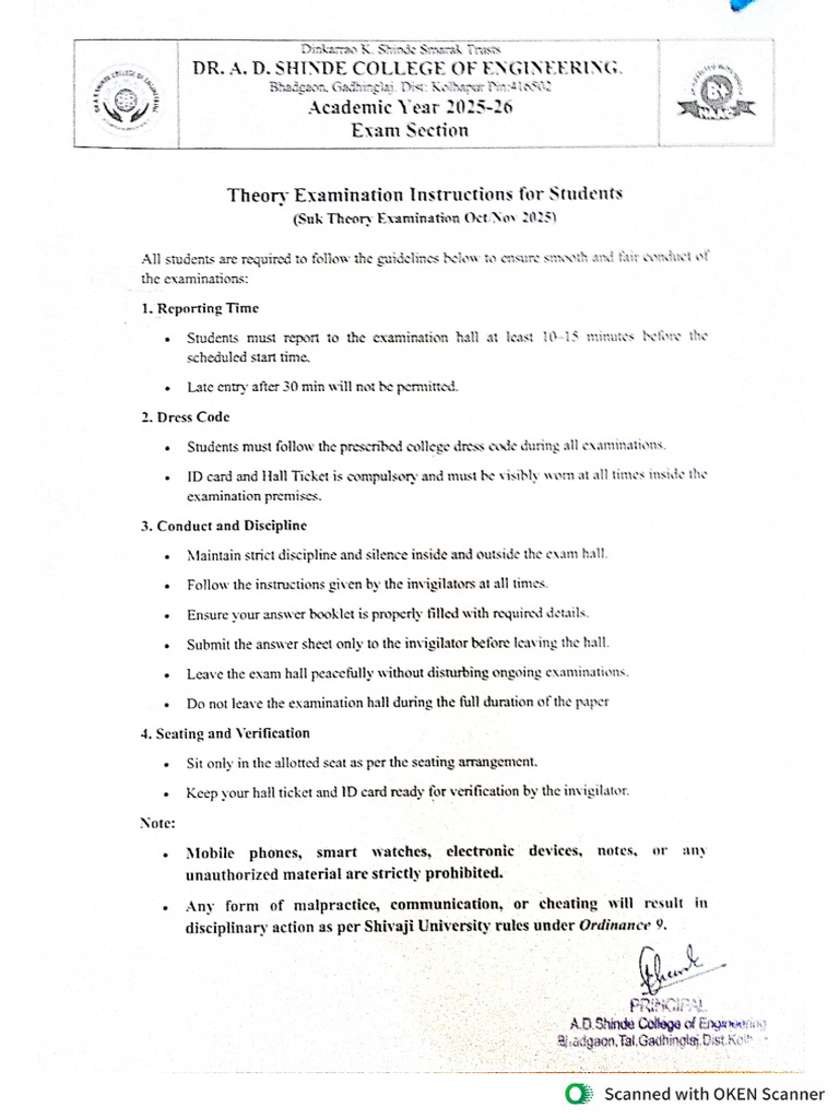 Students Instructions for Exam_1 | PDF