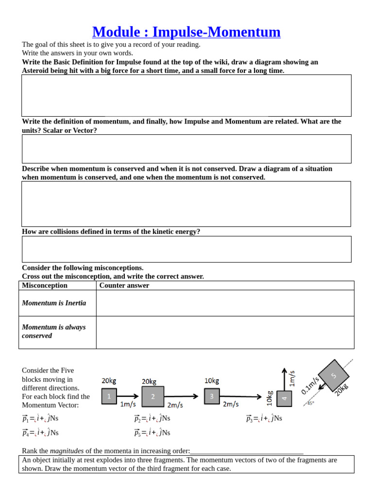 Impulse and Momentum Concepts Explained | PDF