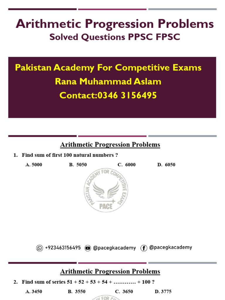 Arithmetic Progresssion Problems Updated-1 | PDF | Chess Theory | Chess