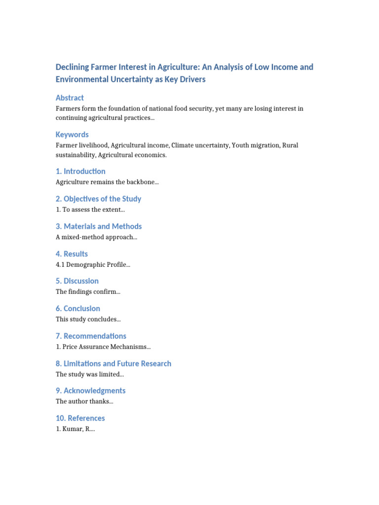 Springer Manuscript Farmer Interest | PDF