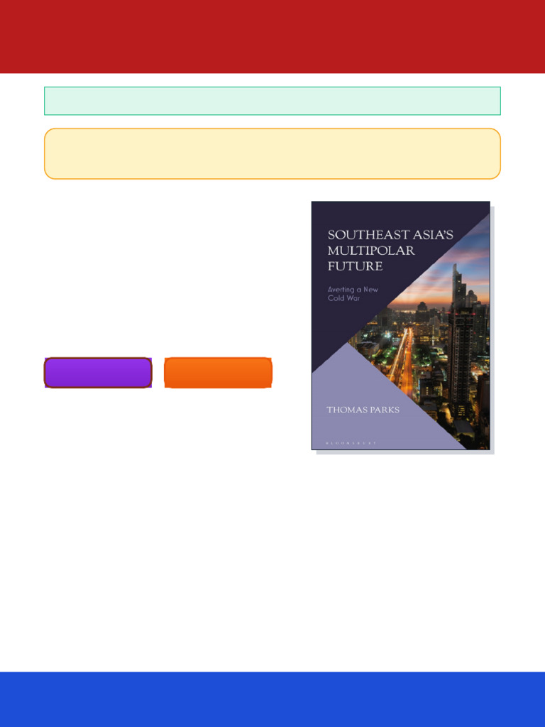 Southeast Asia s Multipolar Future Averting a New Cold War 1st Edition ...