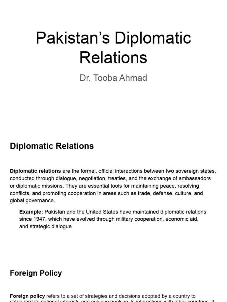 Pakistan's Foreign Policy Dynamics | PDF | Pakistan | Foreign Policy