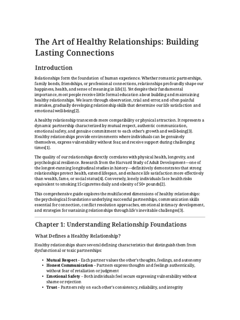 Building Healthy Relationships Guide | PDF | Intimate Relationships ...