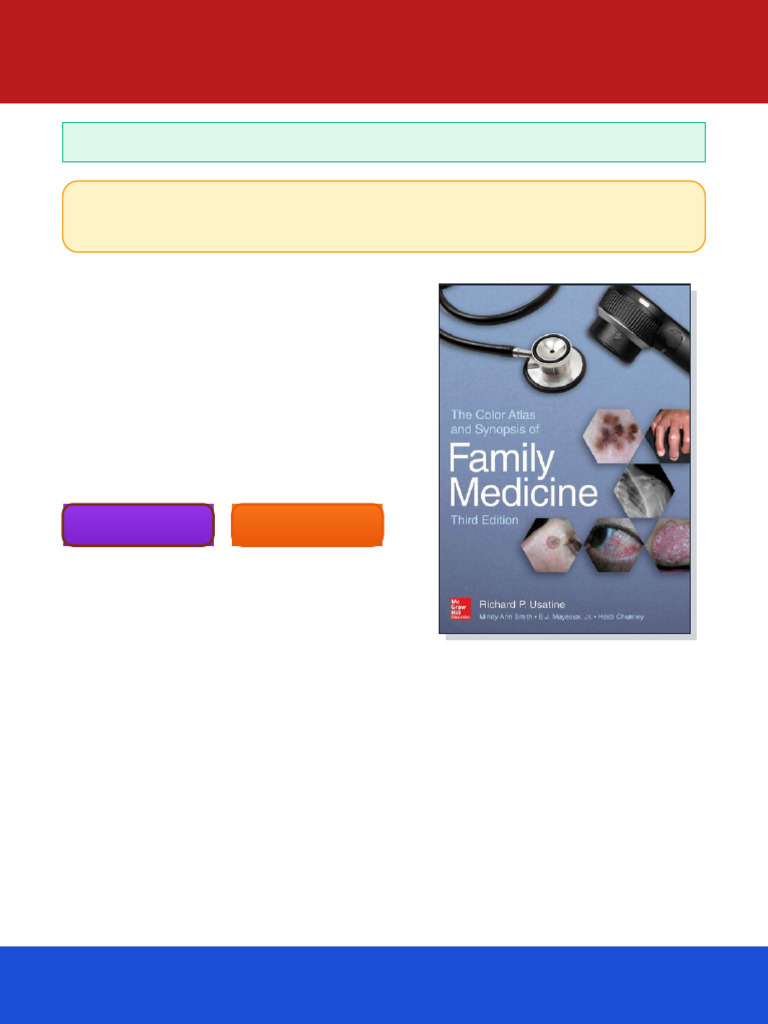 The Color Atlas and Synopsis of Family Medicine Richard P. Usatine Full ...