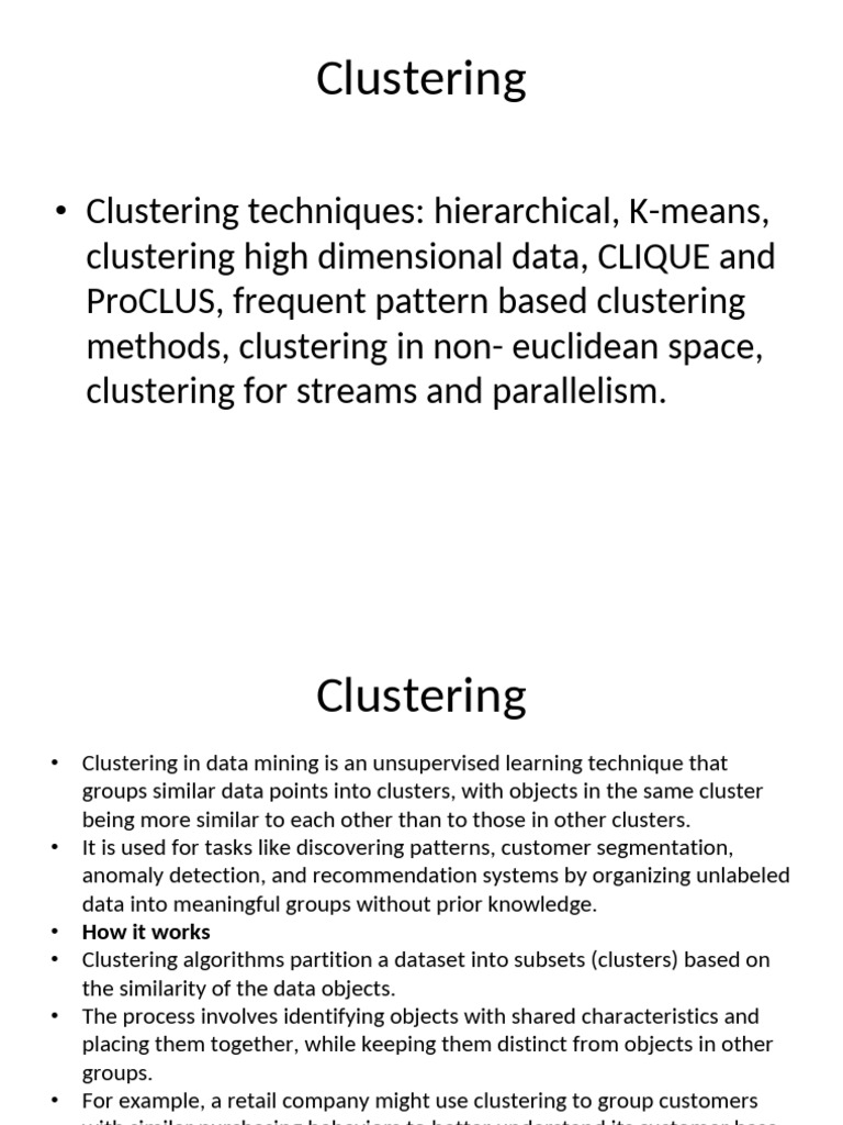 Clustering in Data Analytics | PDF | Cluster Analysis | Non Euclidean ...