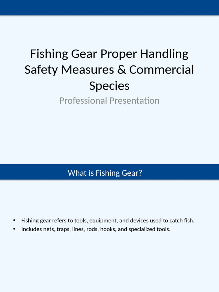 Fishing Gear Handling & Safety Guide | PDF | Fishing Tackle | Fish And ...