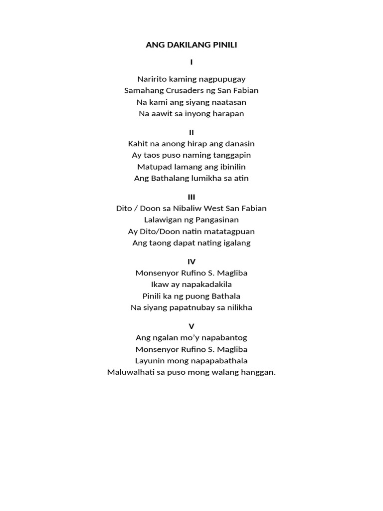 Ang Dakilang Pinili | PDF
