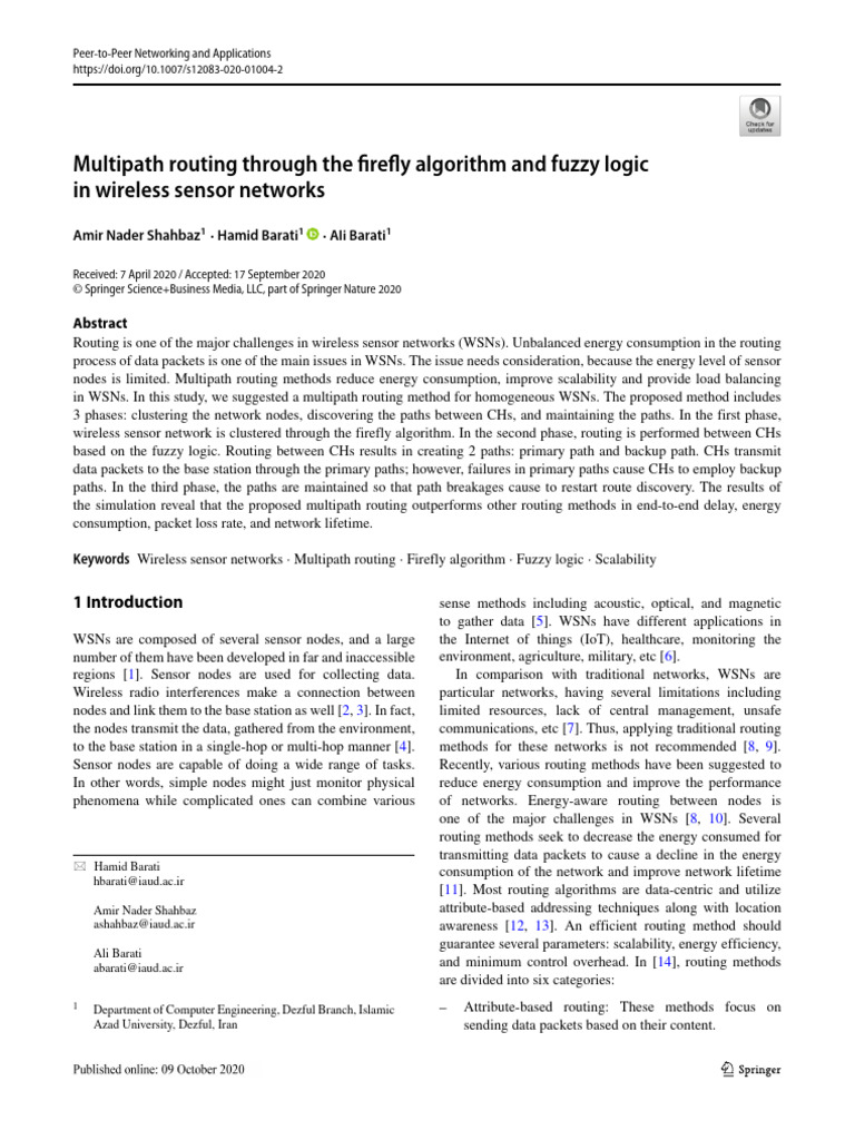 Clustering & Firefly Parameters | PDF | Routing | Wireless Sensor Network