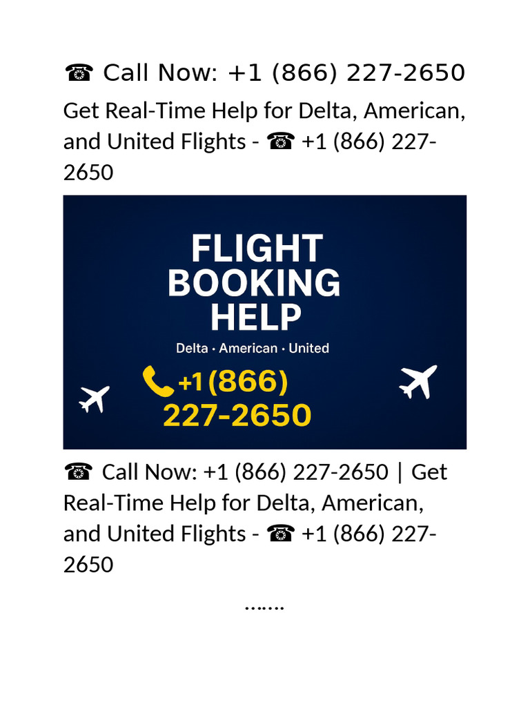 ☎️ +1 (866) 227-2650 Delta make a flight booking now with expert ...