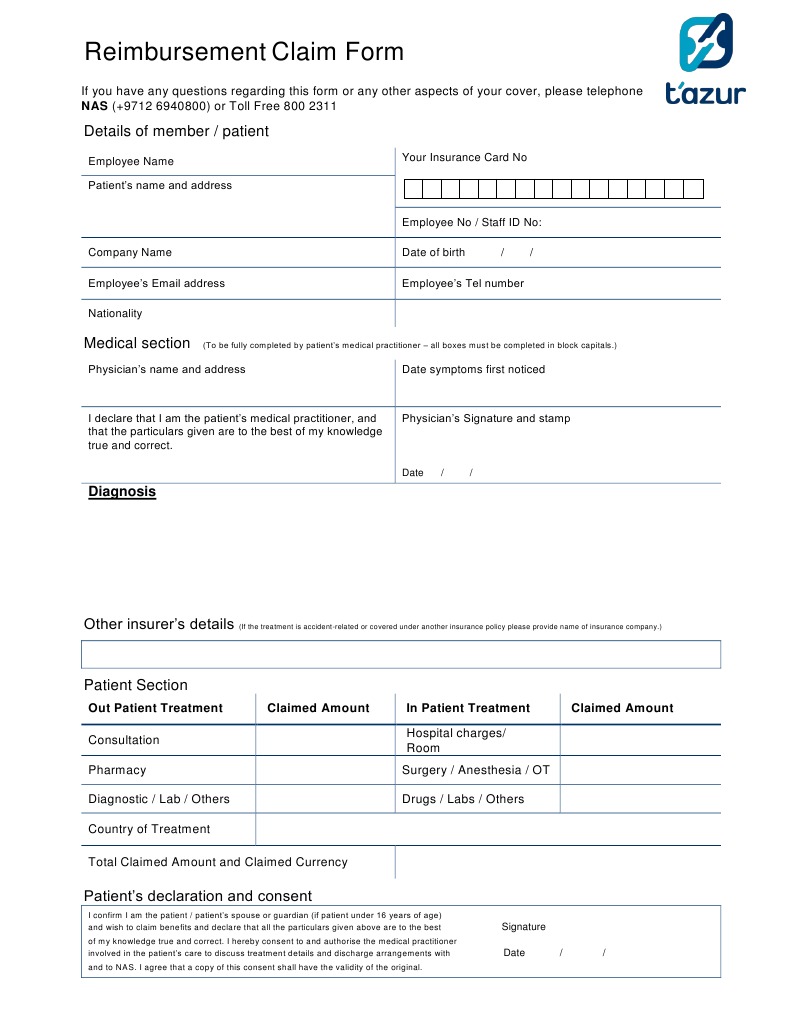NAS Reimbursement Claim Form Guide | PDF
