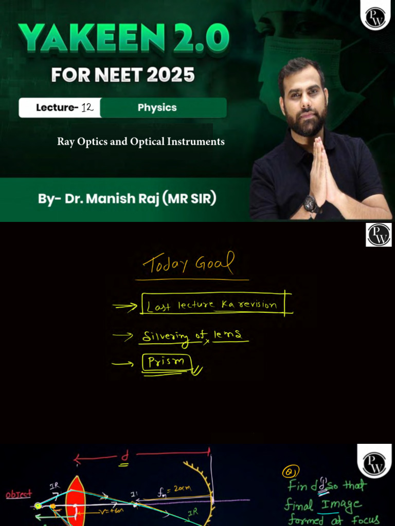 Ray Optics and Optical Instruments 12 Class Notes | PDF