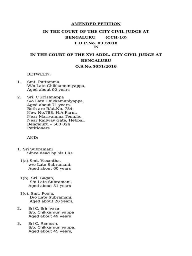 FDP. 83 of 2018 - Amended Plaint | PDF | Affidavit | Lawsuit
