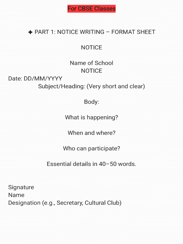 Practice (Notice and Article) - 251123 - 140535 | PDF