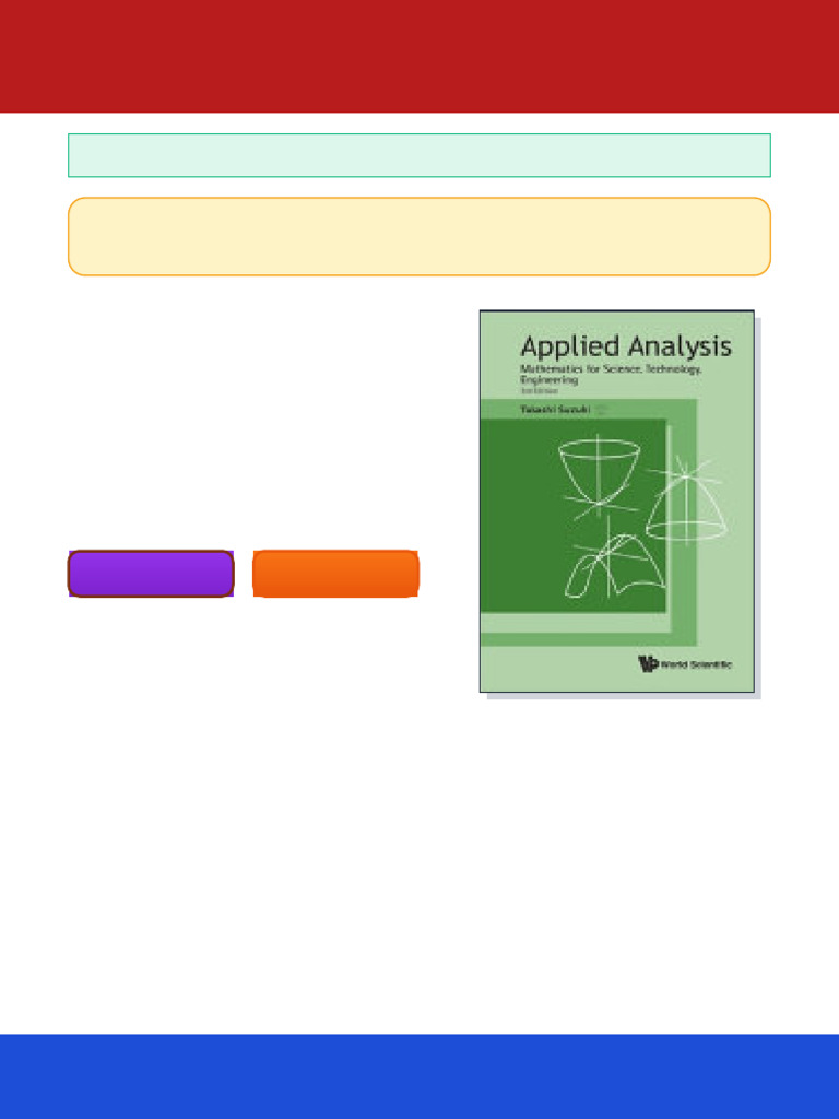 Applied Analysis Mathematics for Science Technology Engineering 3rd ...