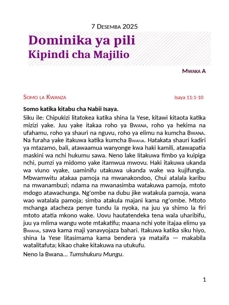 Masomo 2 - A-1 | PDF