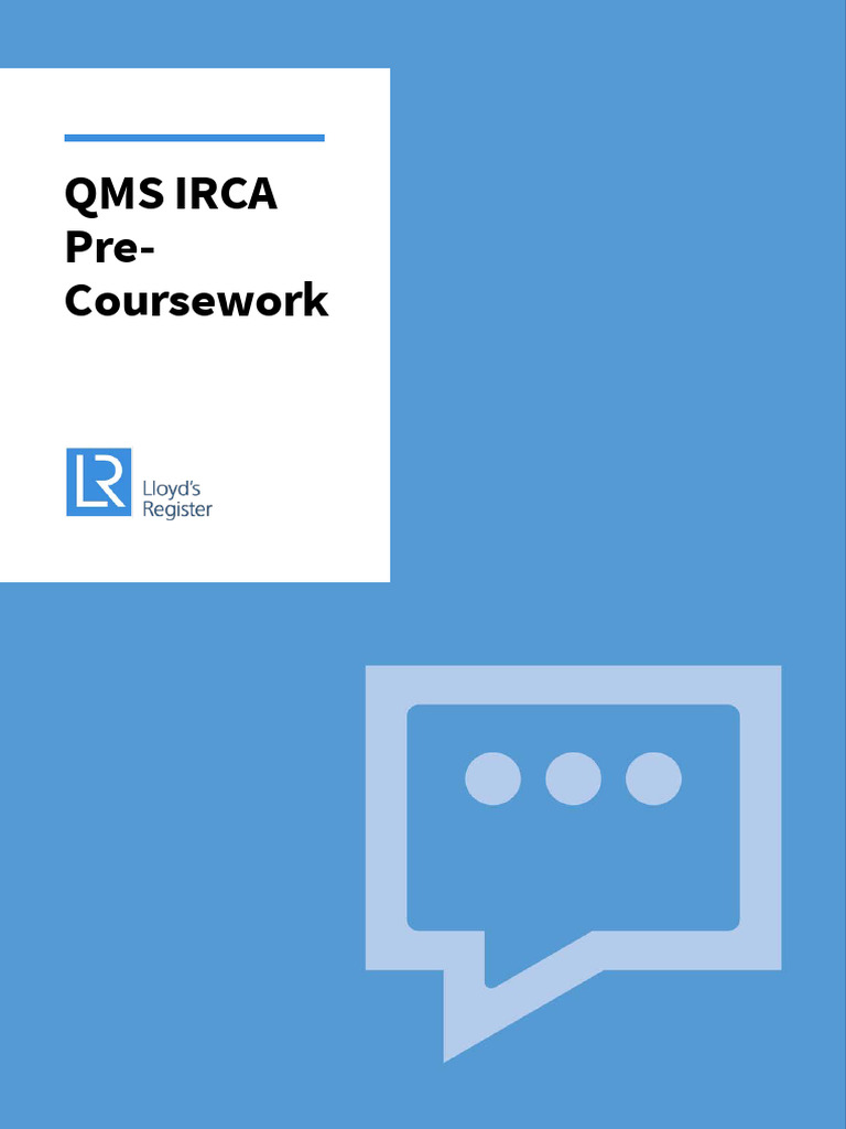 QMS IRCA Lead Auditor Precoursework | PDF | Quality Management ...