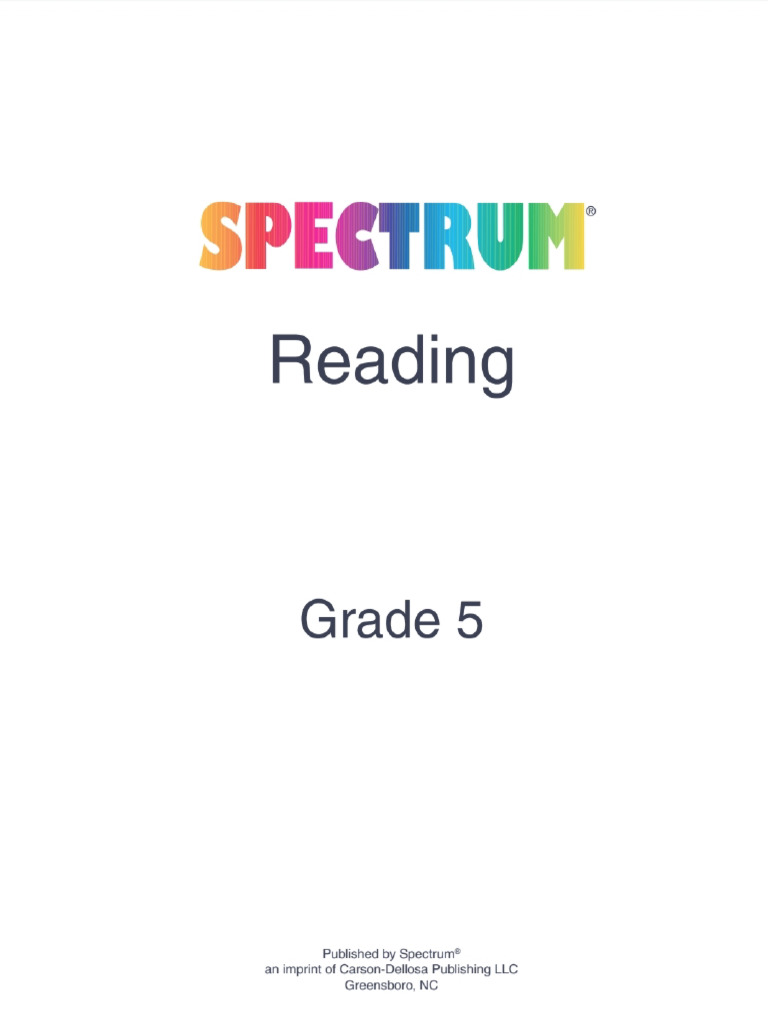 Spectrum G5 Reading Part 4 | PDF
