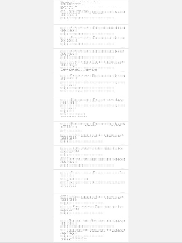 Watermelon Sugar Guitar Tab | PDF | Irish Musical Instruments | Songs