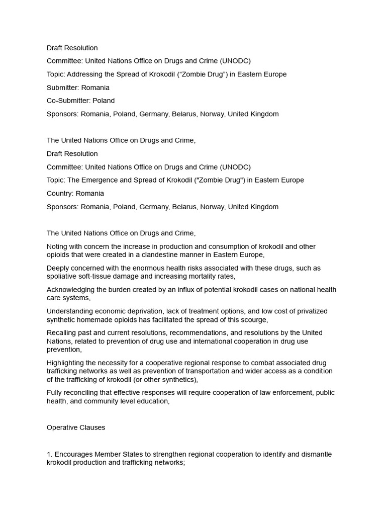 Draft Resolution (1) | PDF