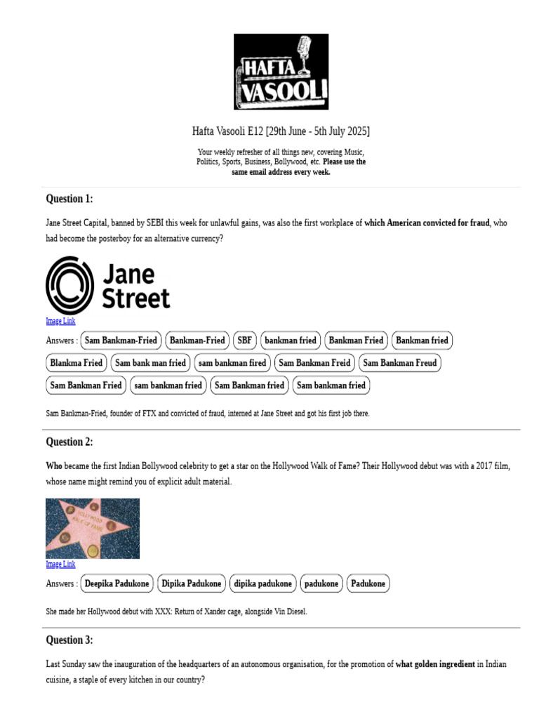 Hafta_Vasooli_E12_[29th_June_-_5th_July_2025] | PDF