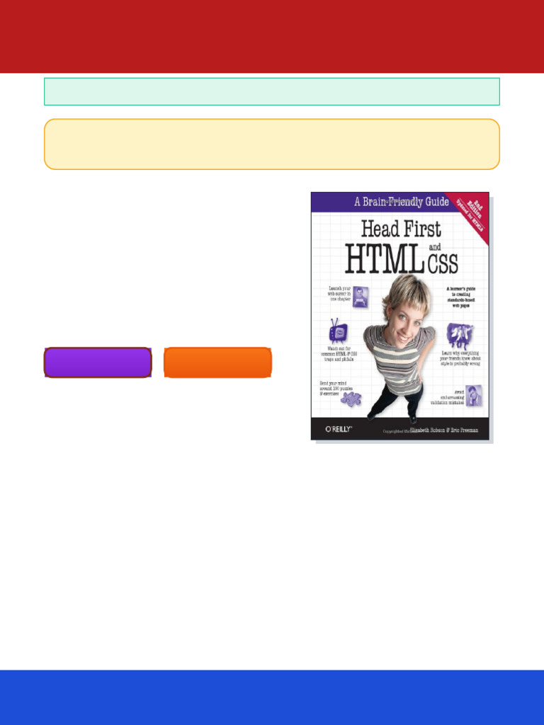 Head First HTML and CSS 2nd Edition Elisabeth Robson ebook commentary ...
