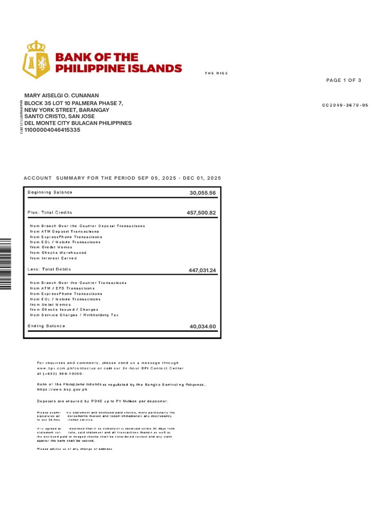 Bank Statement | PDF