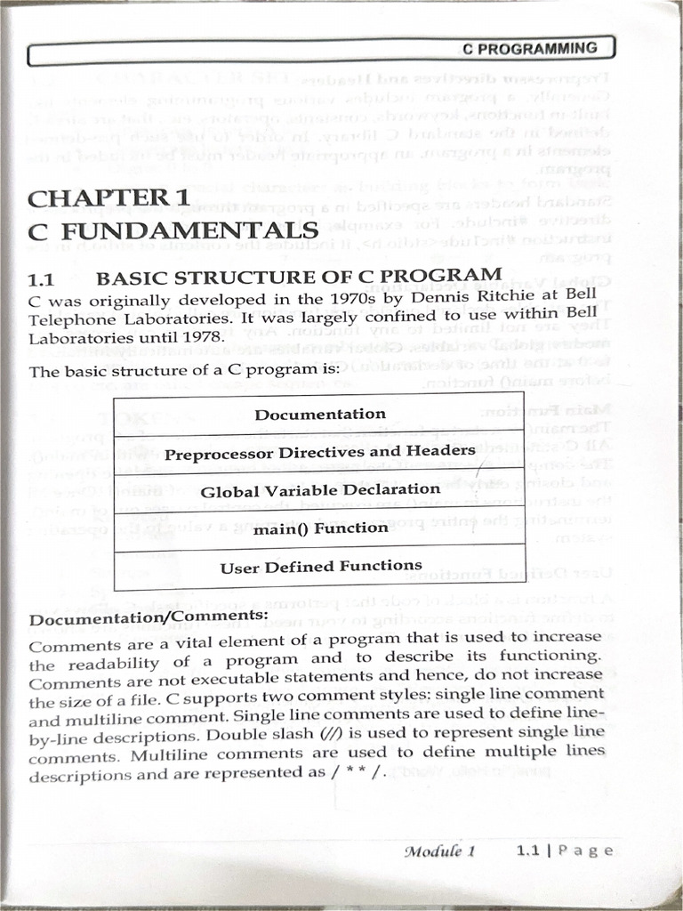 Part one C programming | PDF