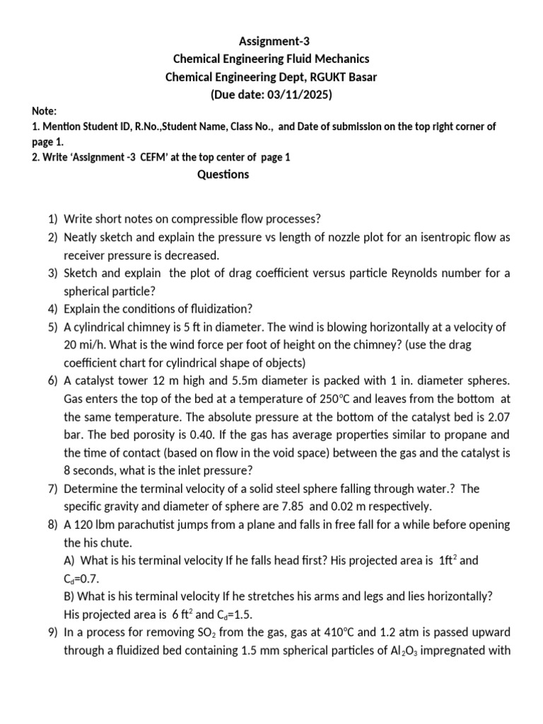 AY25-26_Sem-1_E2_CEFM_Assignment-3 | PDF | Pump | Flow Measurement