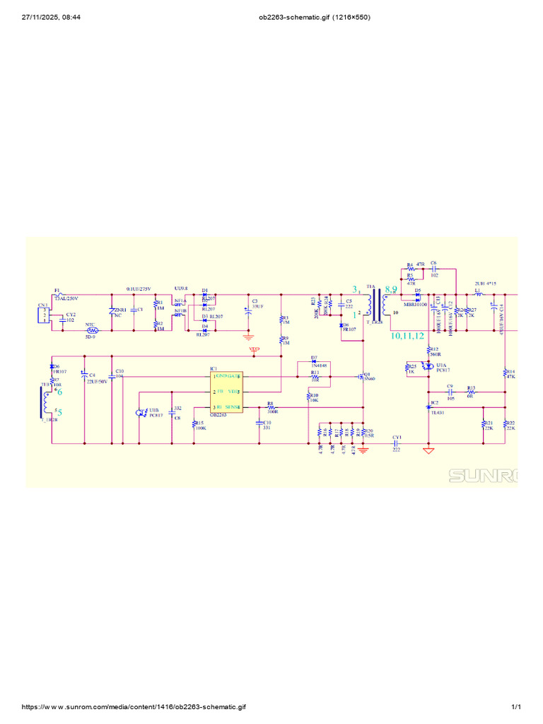 Ob2263 Schematic | PDF