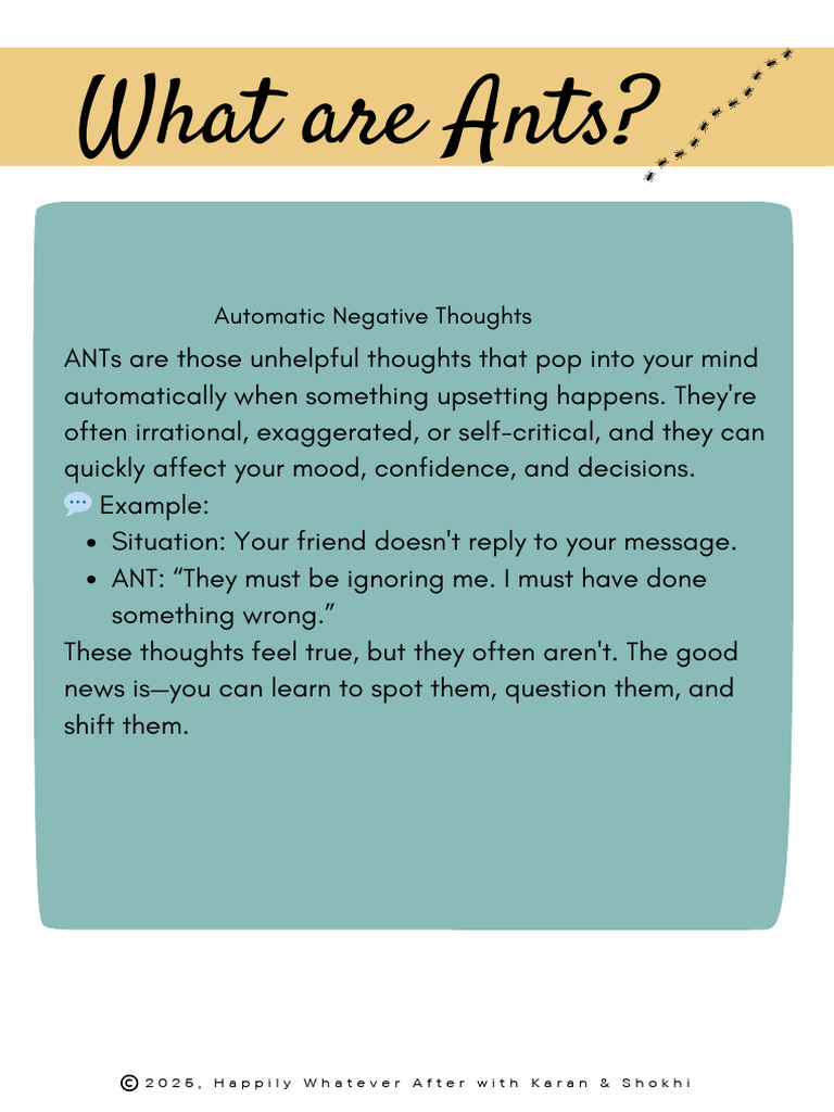 Understanding Automatic Negative Thoughts | PDF