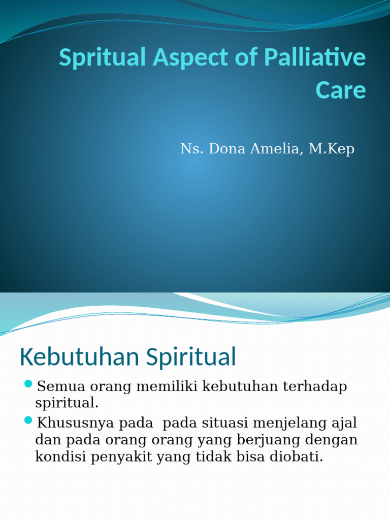 Spritual Aspect of Palliative Care | PDF