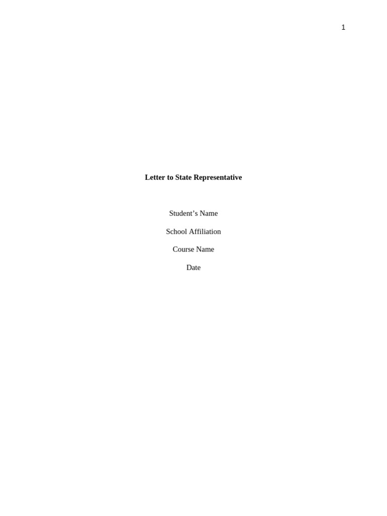 Letter to State Representative | PDF | Electronic Health Record | Privacy