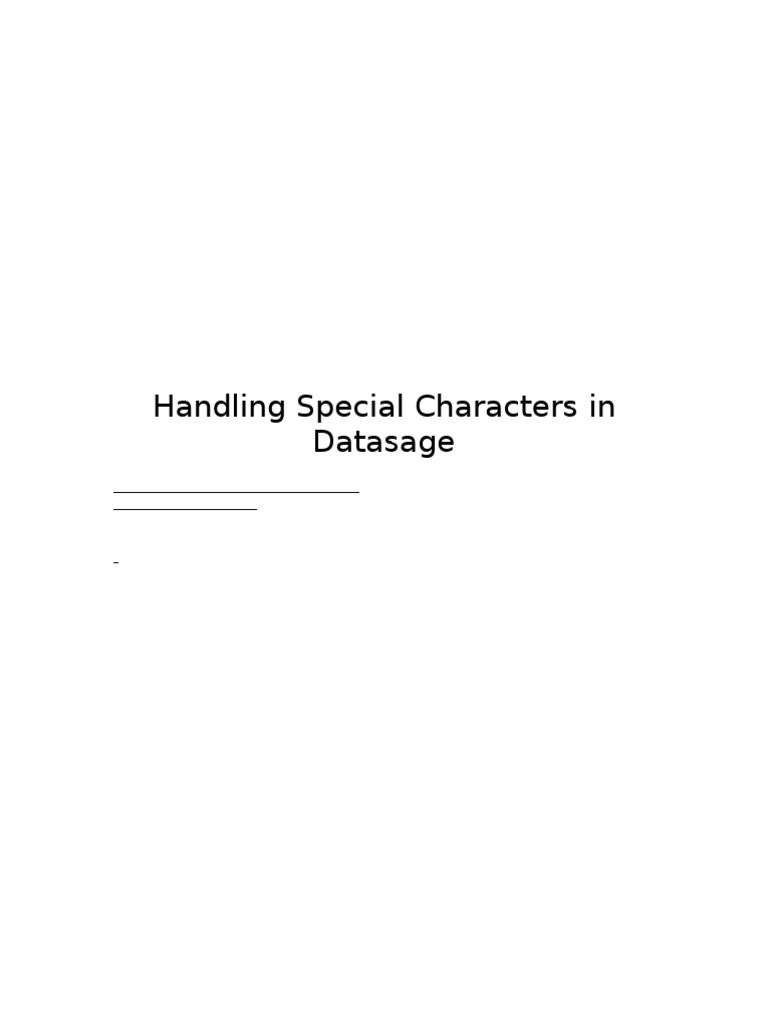 DS Special Characters For Scribe | PDF | Character Encoding | Databases
