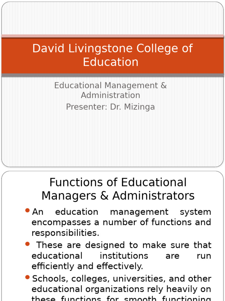 Functions of Educational Management | PDF | Teachers | Business