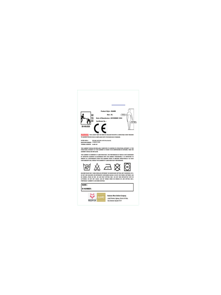 Jacket Label | PDF