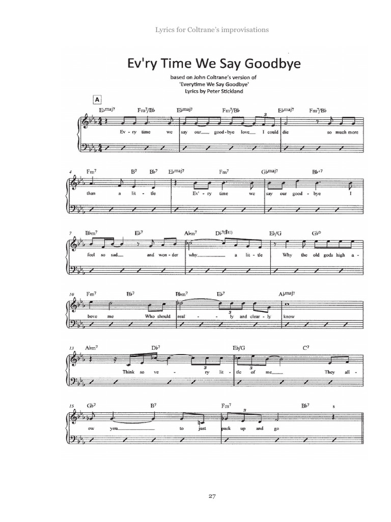 Evrytime We Say Goodbye | PDF