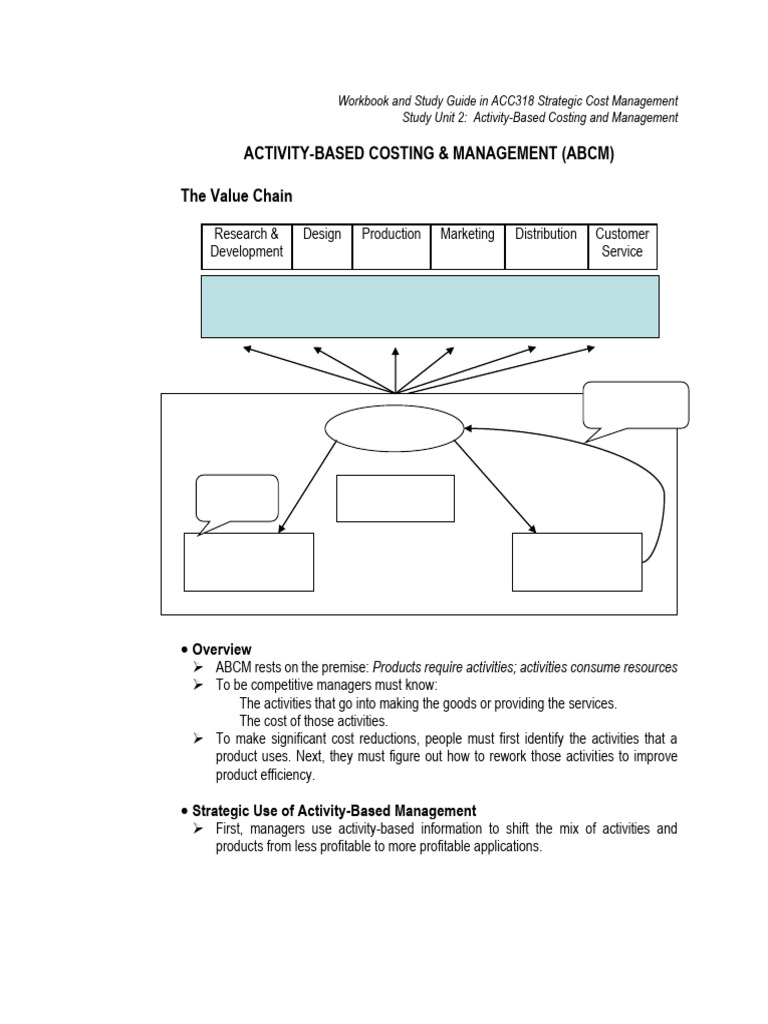 Activity-Based Costing Workbook Guide | PDF | Cost Accounting | Cost ...