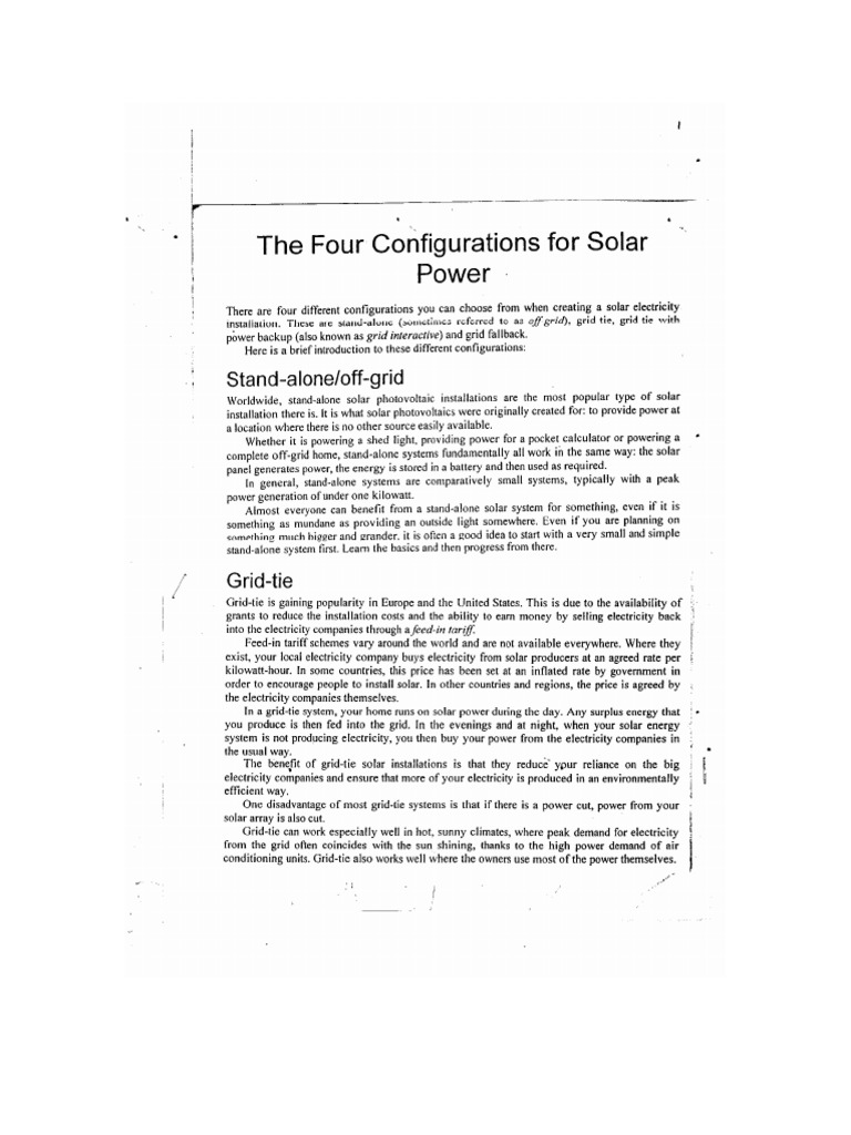 Four Diff Solar Systems | PDF