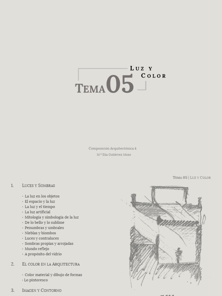 Tema 05 Luz y Color | PDF | Color | Sombra