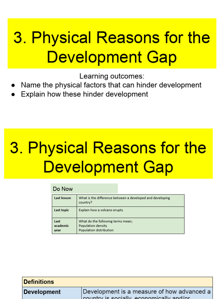 3. Physical Reasons for the Development Gap | PDF | Natural Disasters ...