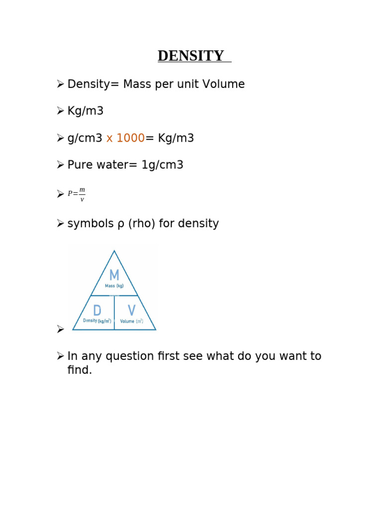 Understanding Density and Measurement Techniques | PDF