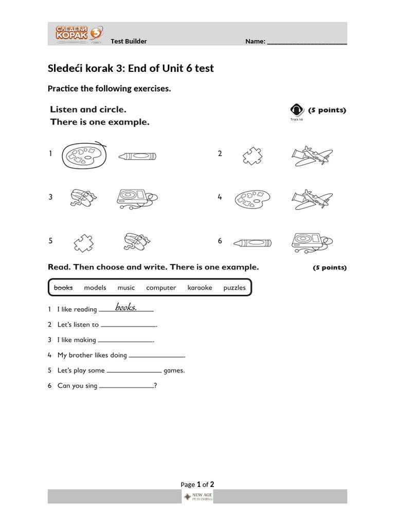 End of Unit 6 Test Exercises | PDF