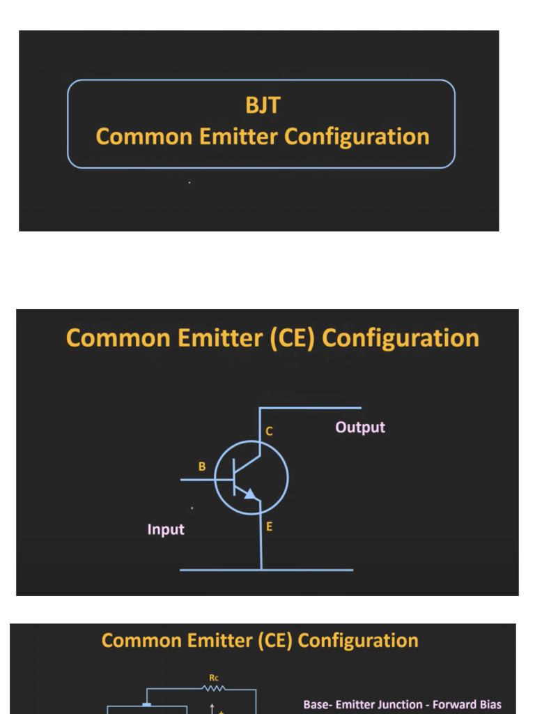 Common Emitter -BJT | PDF