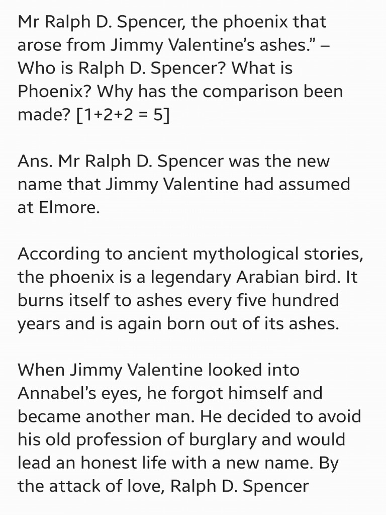 Jimmy Valentine's | PDF