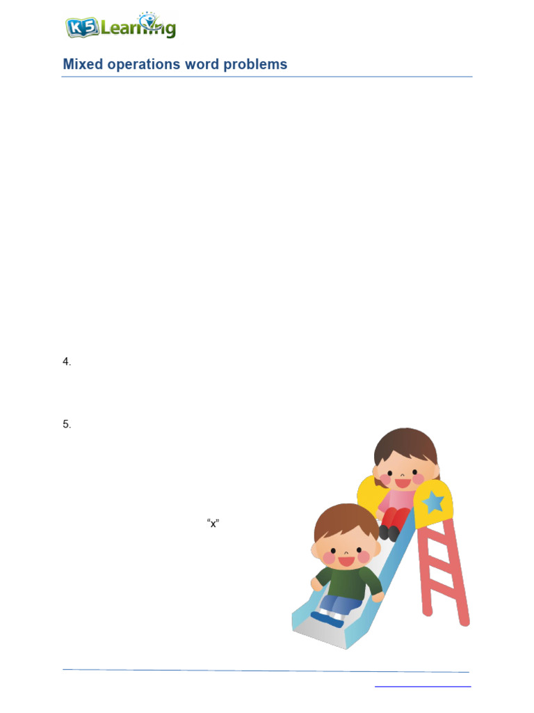 Grade 4 Word Problems Mixed Operations c | PDF