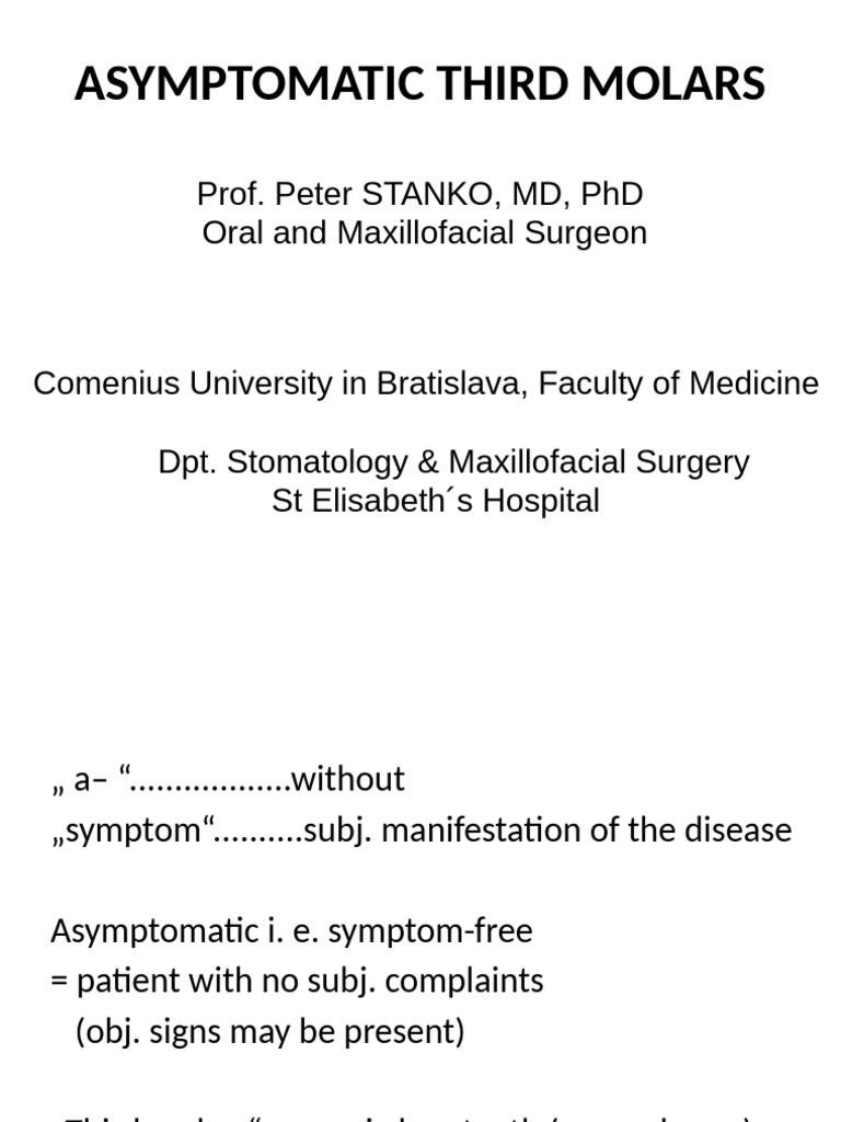 Asymptomatic Third Molars | PDF | Dentistry | Clinical Medicine