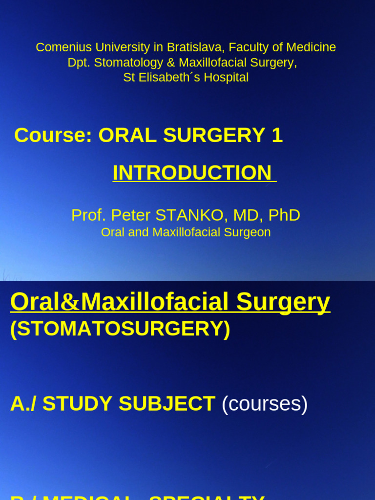 Oral Surgery Course Overview at CU | PDF | Sterilization (Microbiology ...